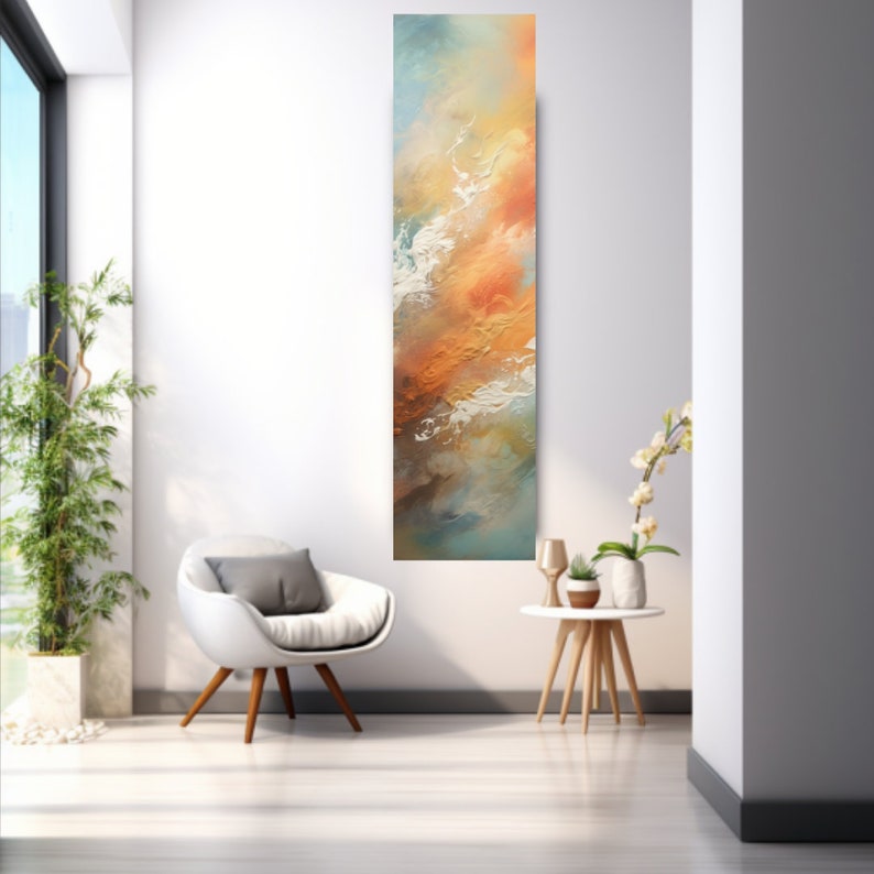 Long Narrow Wall Art, Tall and Thin Canvas Wall Art, Tree Wall Art ...