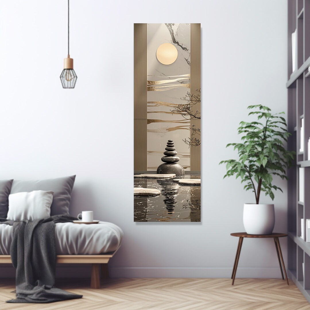 Long Narrow Wall Art, Tall Narrow Wall Art, Vertical Wall Art, Long ...