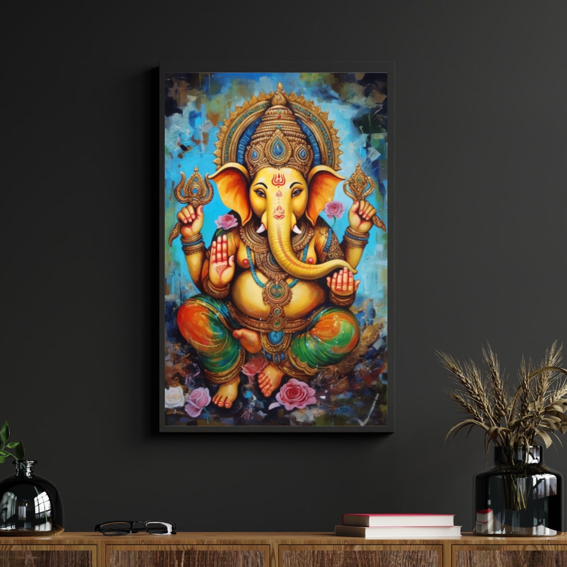 Lord Ganesha Wall Art Hindu God Lord Ganesha Print Ganesha - Etsy Canada