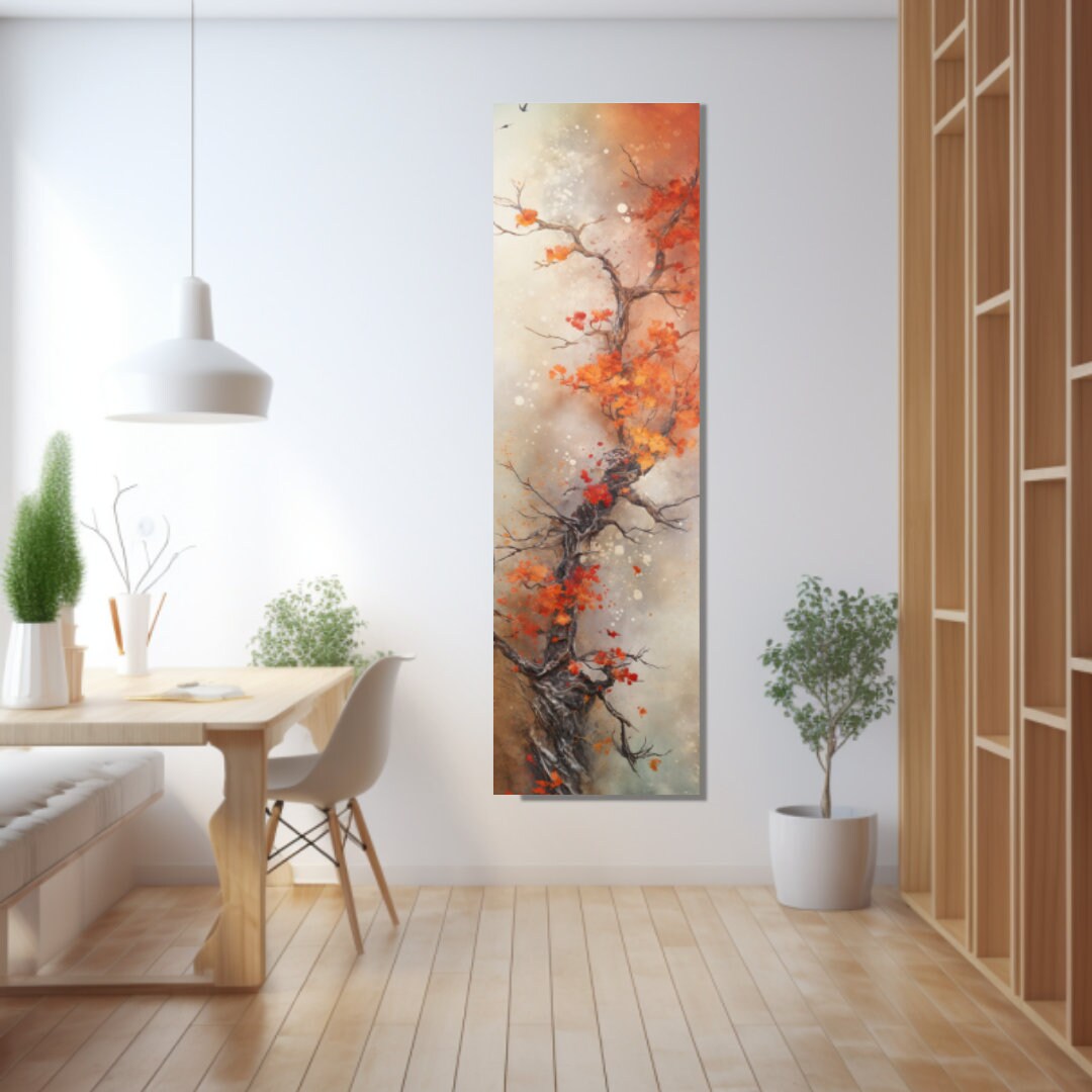 Long Narrow Wall Art, Tall and Thin Canvas Wall Art, Modern Wall Art ...