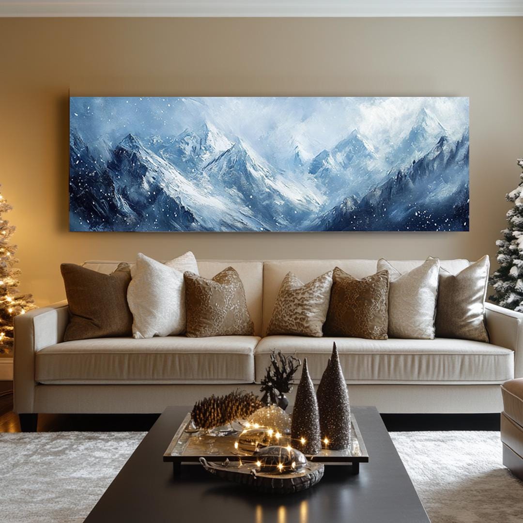 Winter Horizontal Long Narrow Wall Art, Seasonal Horizontal Narrow ...