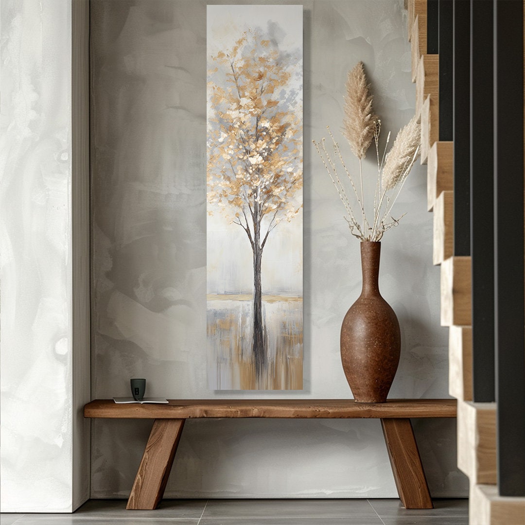 Long Narrow Wall Art, Tall and Thin Canvas Wall Art, Tree Wall Art ...