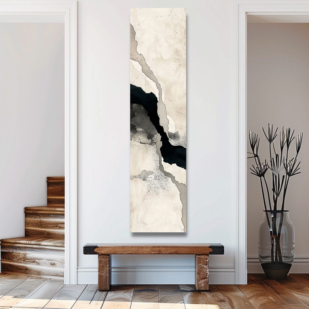 Long Narrow Wall Art, Tall Narrow Wall Art, Vertical Wall Art, Long ...