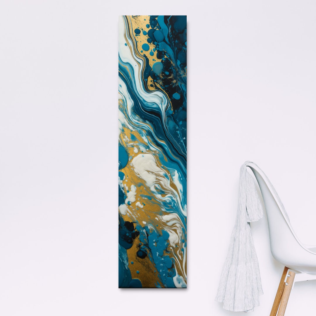 Long Narrow Wall Art, Tall Narrow Wall Art, Vertical Wall Art, Long ...