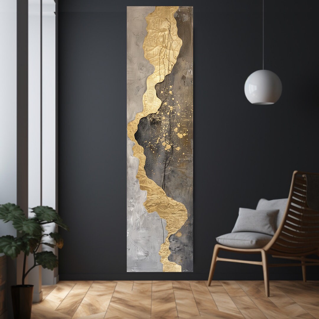 Long Narrow Wall Art, Tall Narrow Wall Art, Vertical Wall Art, Long ...