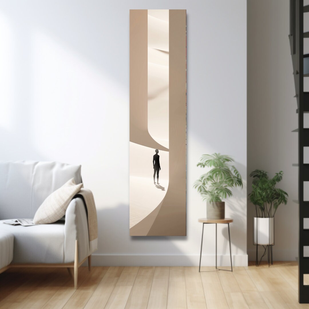 Long Narrow Wall Art, Tall Narrow Wall Art, Vertical Wall Art, Long ...