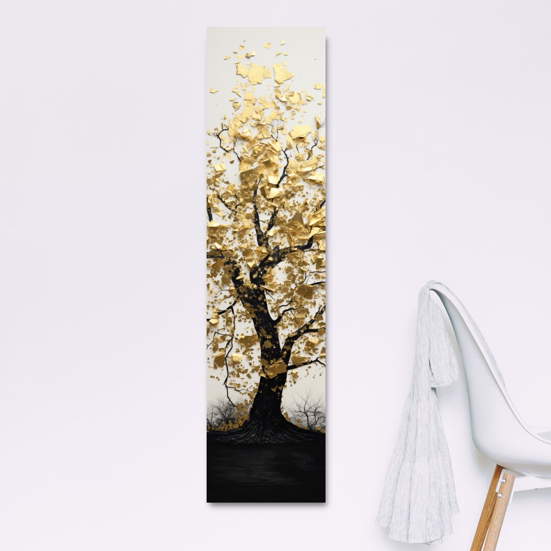 Long Narrow Wall Art, Tall Narrow Wall Art, Vertical Wall Art, Long ...