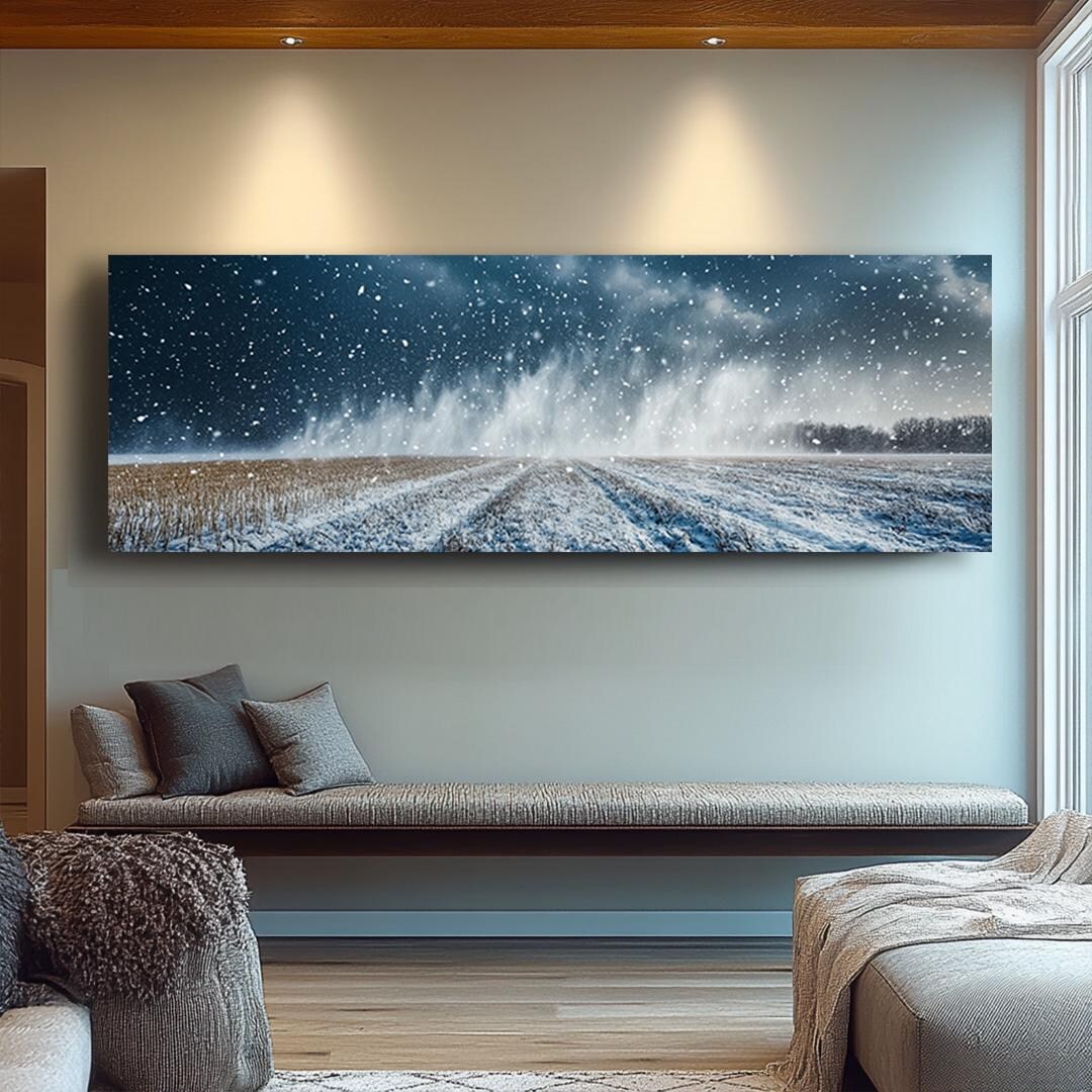 Winter Horizontal Long Narrow Wall Art, Seasonal Horizontal Narrow ...