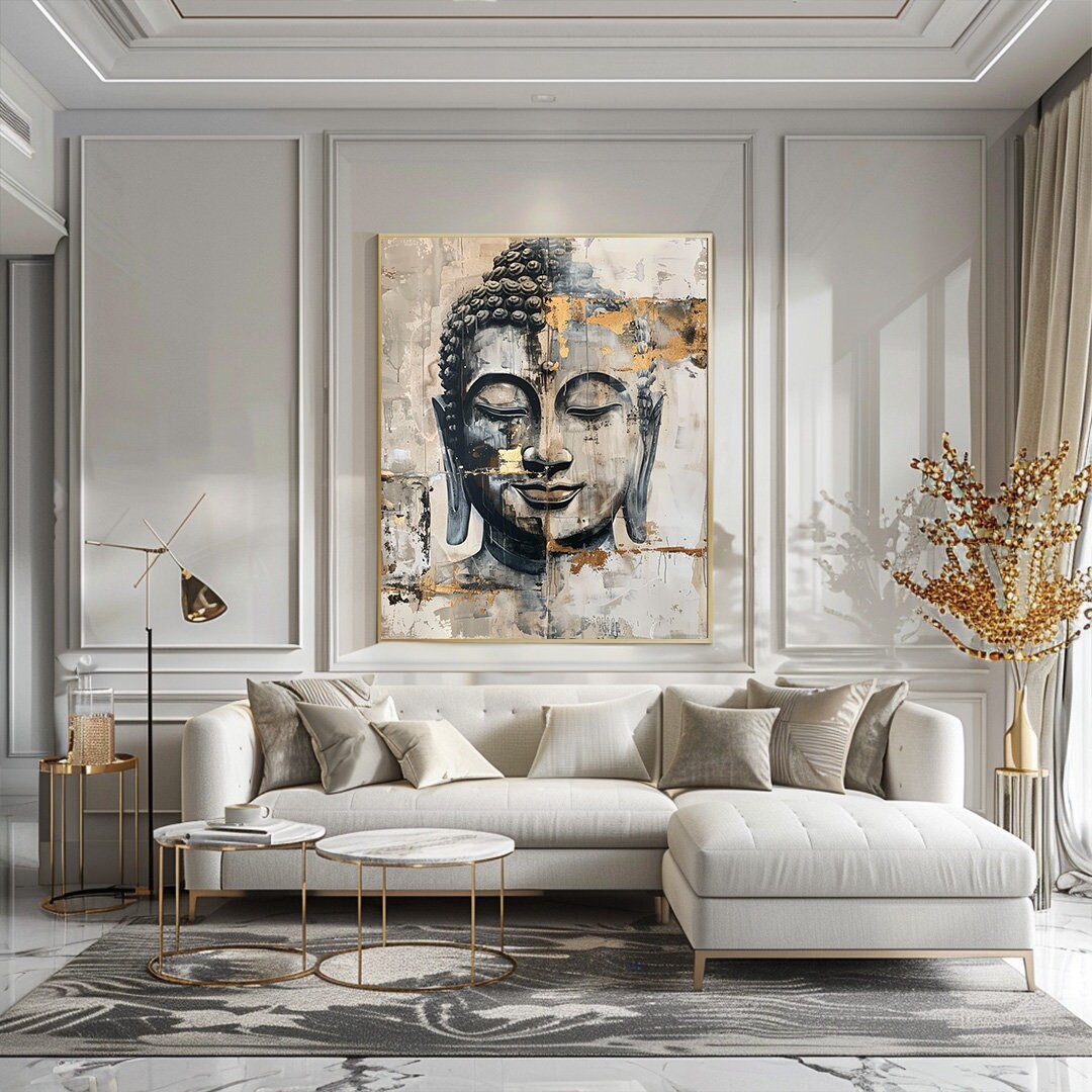 Buddha Wall Art, Buddha Canvas Wall Art, Buddhist Wall Art, Buddah Wall ...