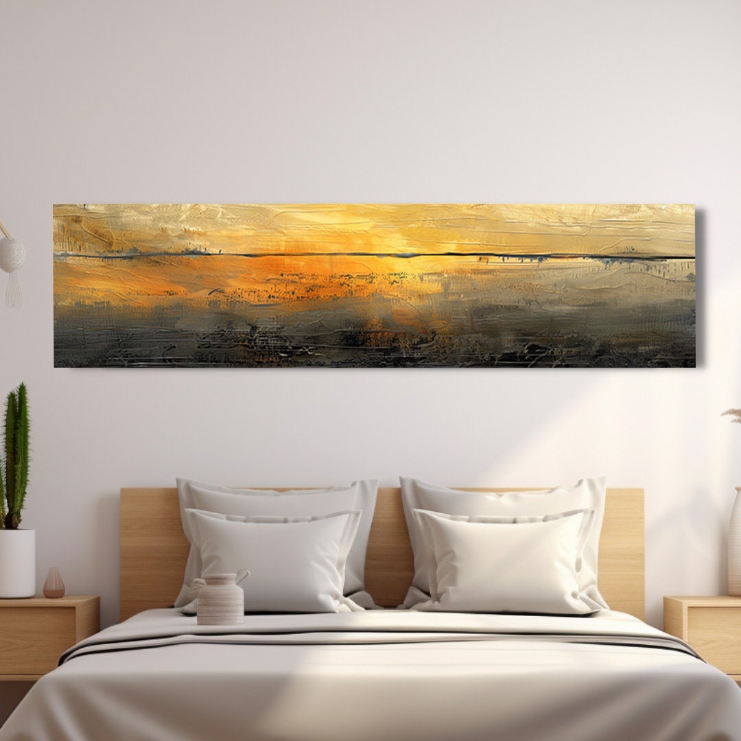 Art mural long horizontal, art mural horizontal étroit, art mural long et étroit, art mural ...