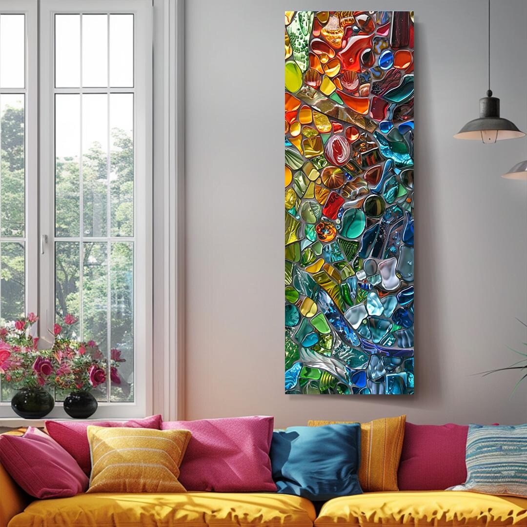 Long Narrow Wall Art, Tall and Thin Canvas Wall Art, Modern Wall Art ...