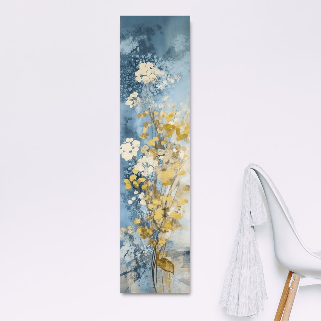Long Narrow Wall Art, Tall Narrow Wall Art, Vertical Wall Art, Long ...