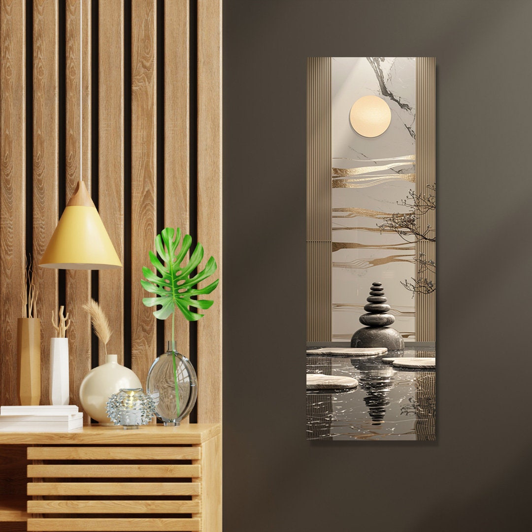 Long Narrow Wall Art, Tall Narrow Wall Art, Vertical Wall Art, Long ...