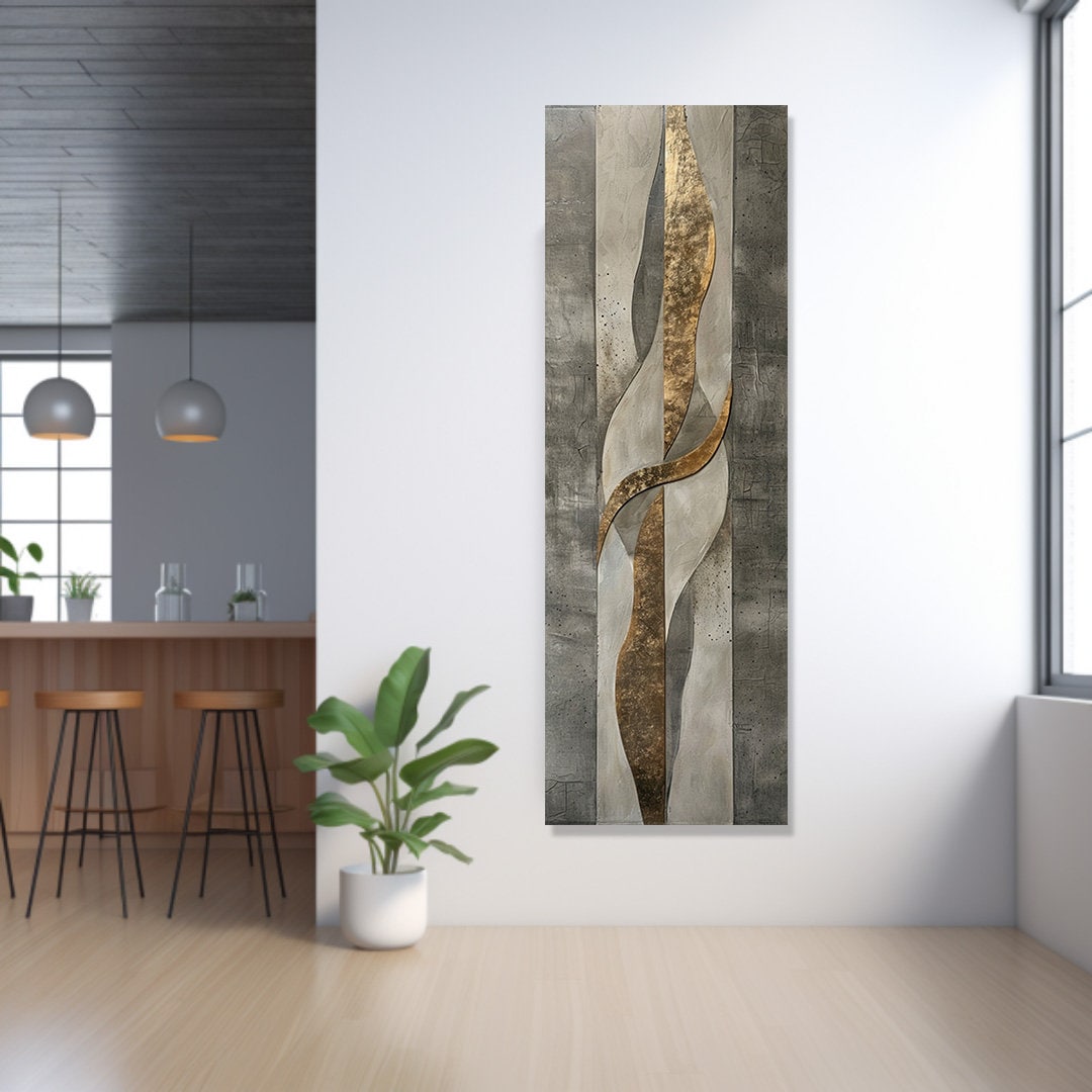 Long Narrow Wall Art, Tall Narrow Wall Art, Vertical Wall Art, Long ...