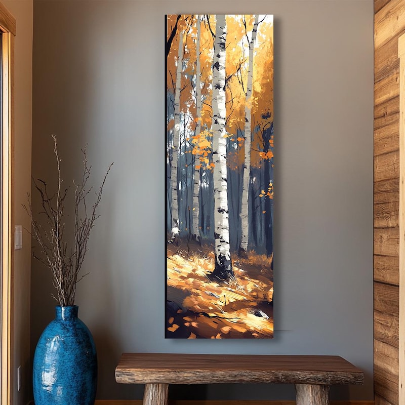 Birch Tree Art Abstract - Etsy