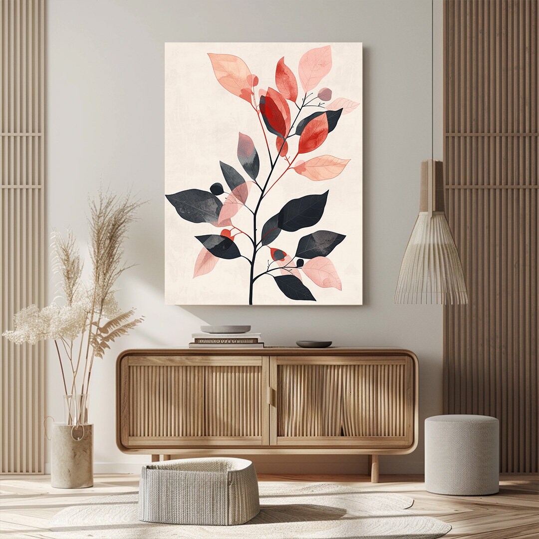 Art mural Japandi, art sur toile Japandi, art mural scandinave neutre ...