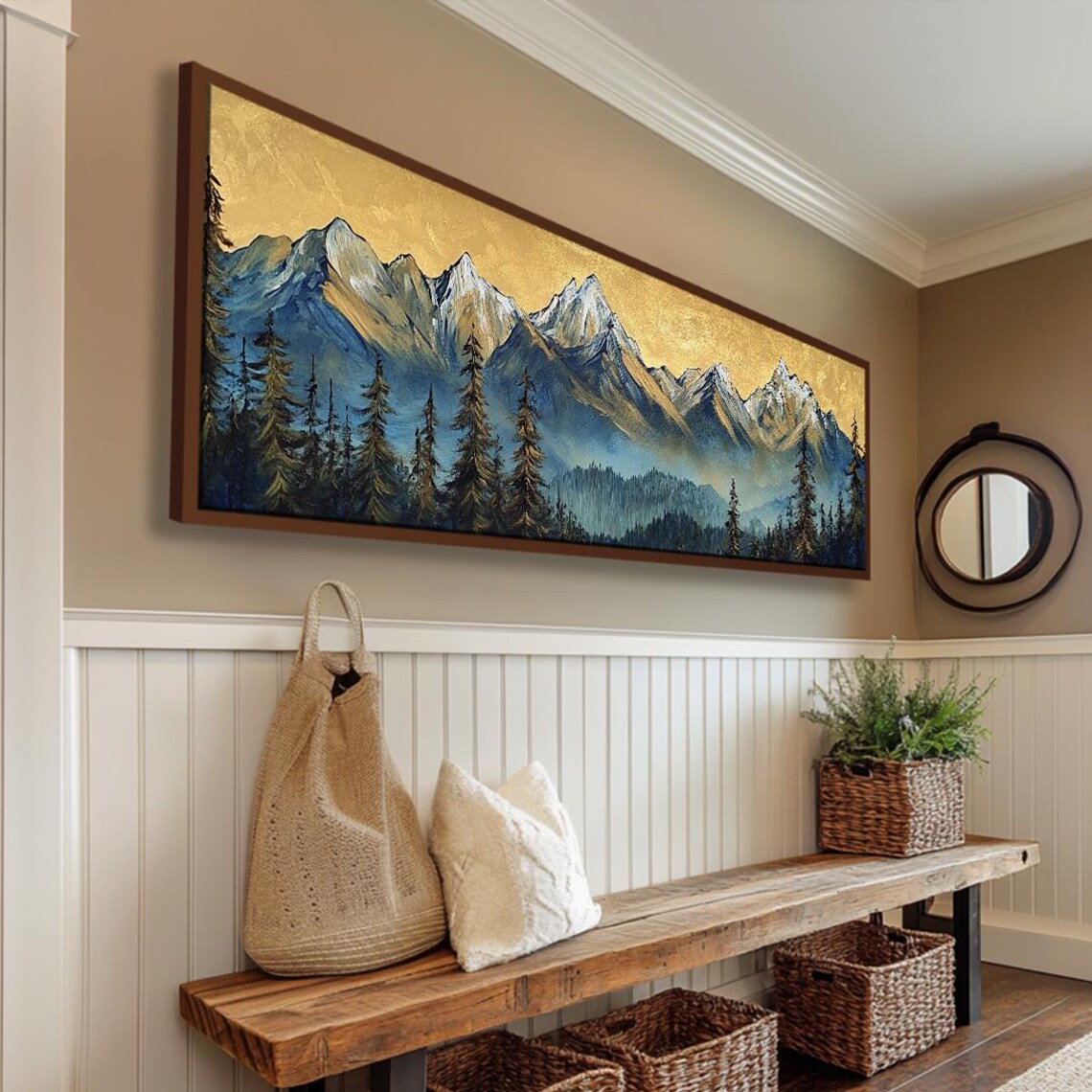 Long Horizontal Wall Art, Narrow Horizontal Wall Art, Long Narrow Wall ...