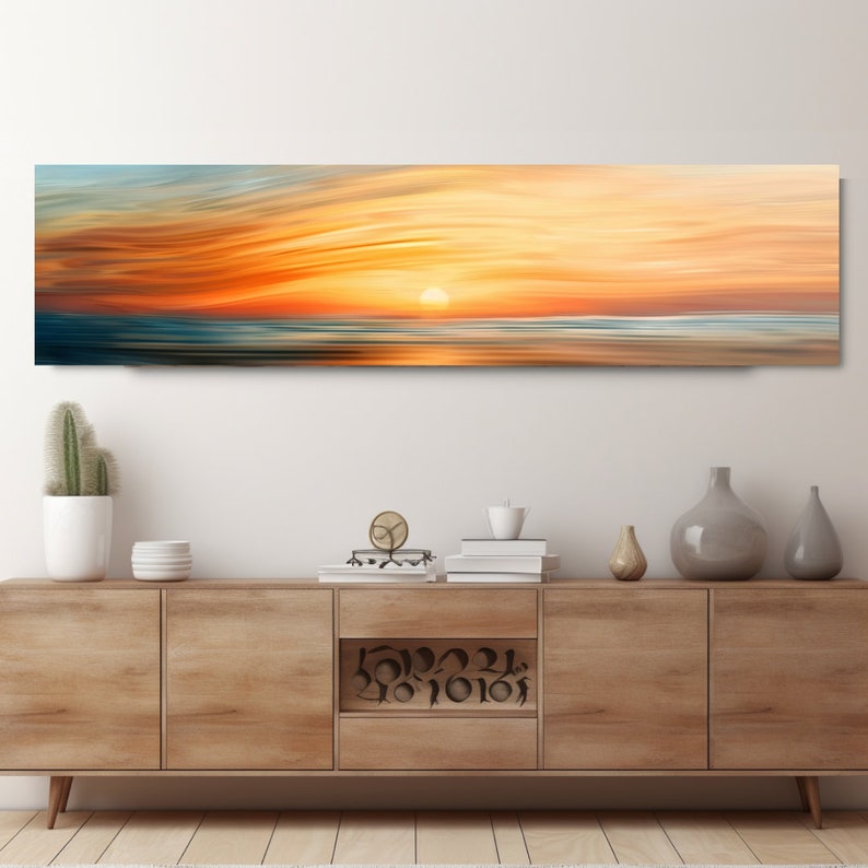 Long Horizontal Wall Art, Narrow Horizontal Wall Art, Long Narrow Wall ...