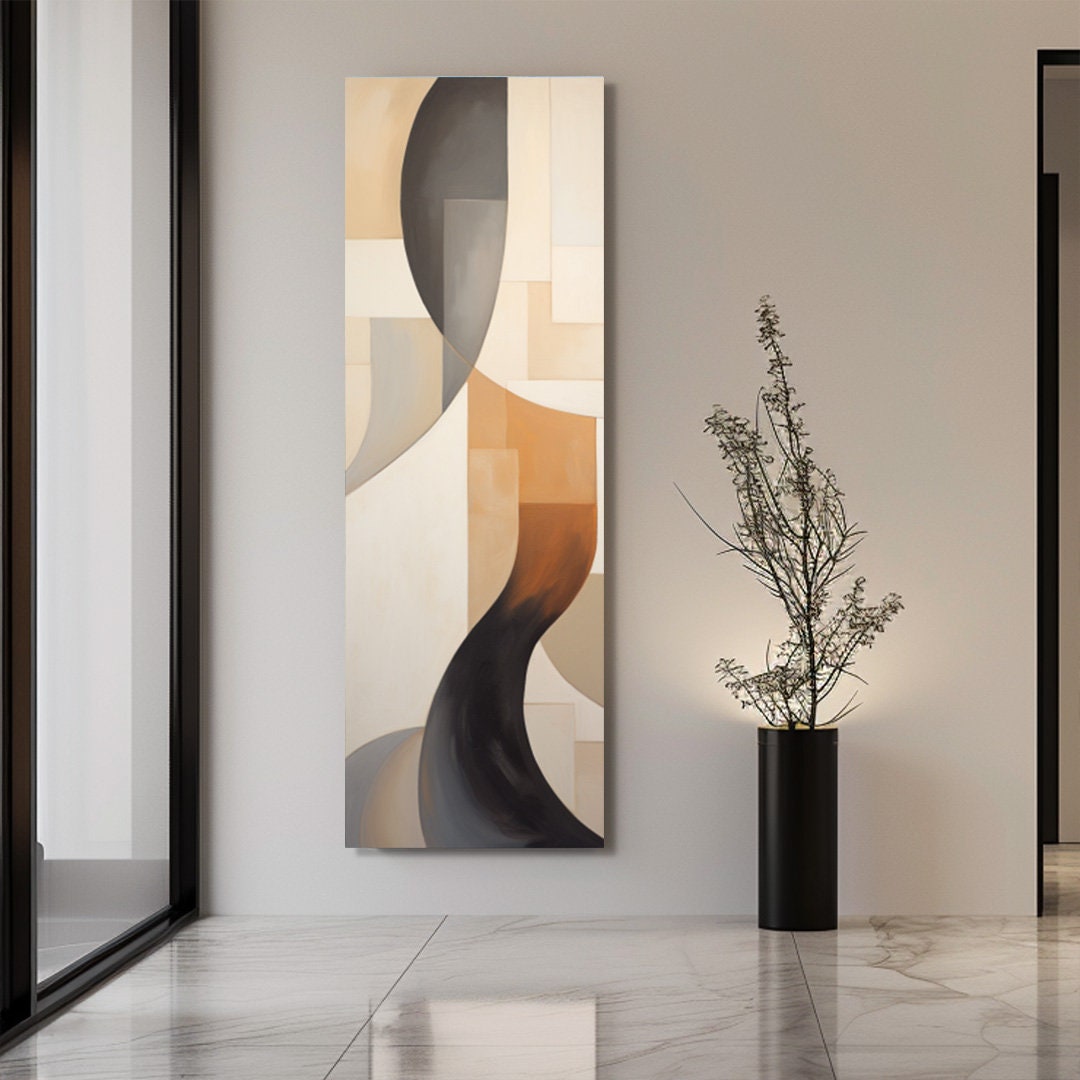 Long Narrow Wall Art, Tall and Thin Canvas Wall Art, Modern Wall Art ...