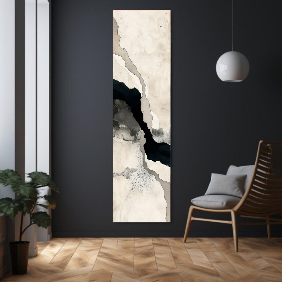 Long Narrow Wall Art, Tall Narrow Wall Art, Vertical Wall Art, Long ...