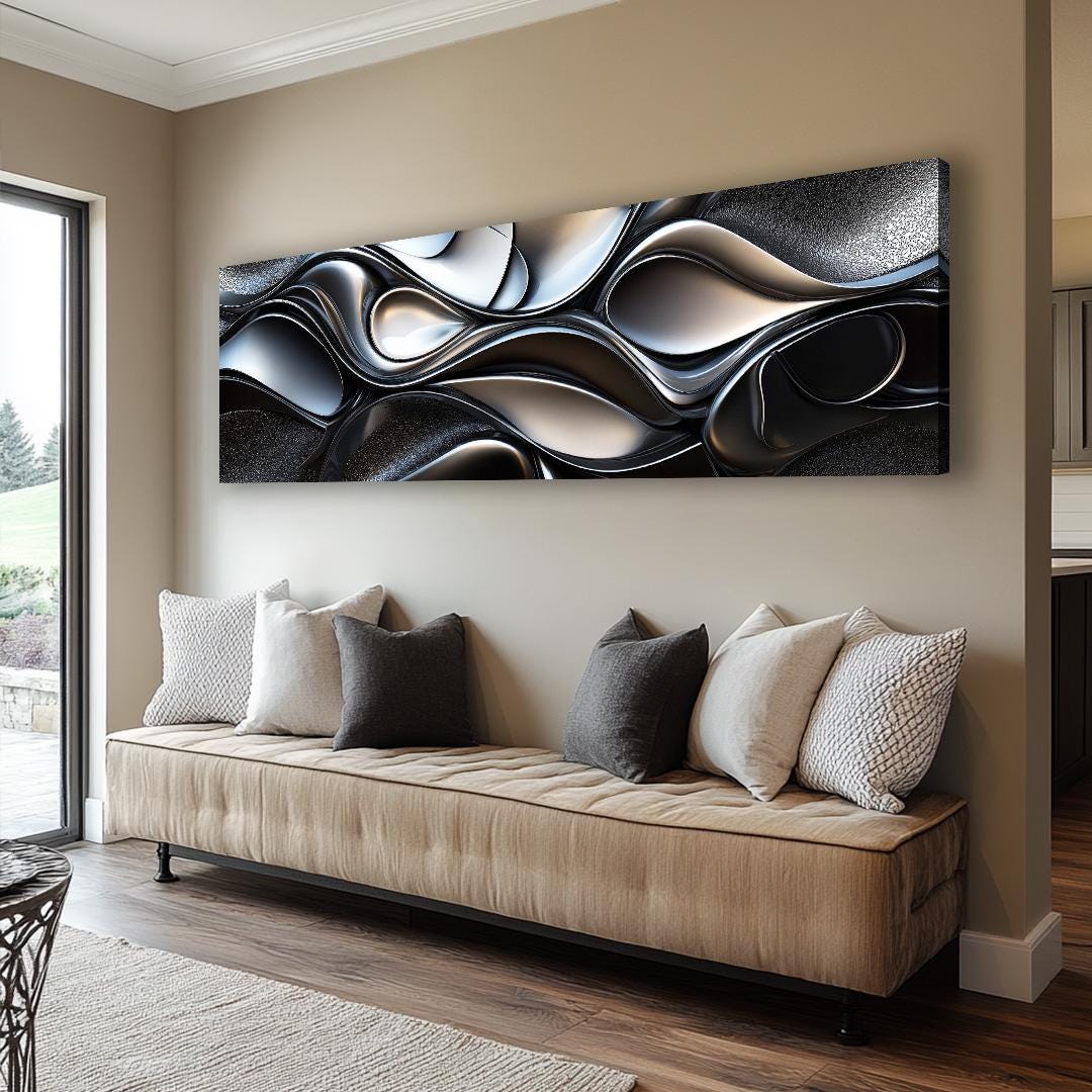 Long Horizontal Wall Art, Narrow Horizontal Wall Art, Long Narrow Wall ...