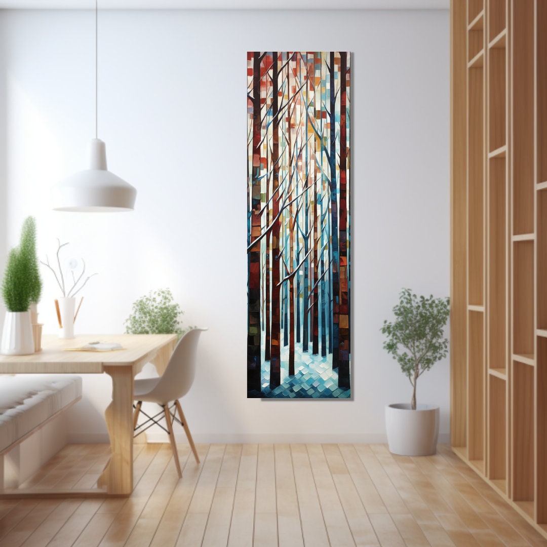 Long Narrow Wall Art, Tall and Thin Canvas Wall Art, Modern Wall Art ...