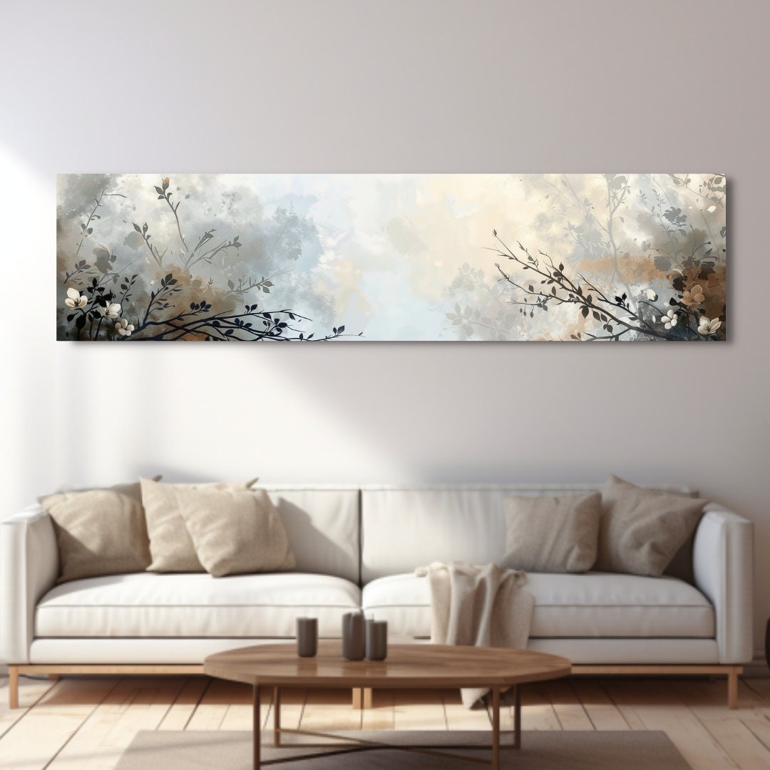 Long Horizontal Wall Art, Narrow Horizontal Wall Art, Long Narrow Wall ...