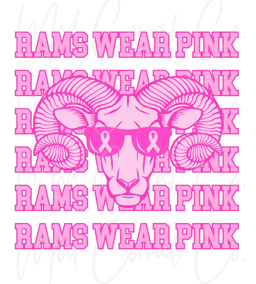 RAMS Digital File, Pink Out, Tailgate - Etsy