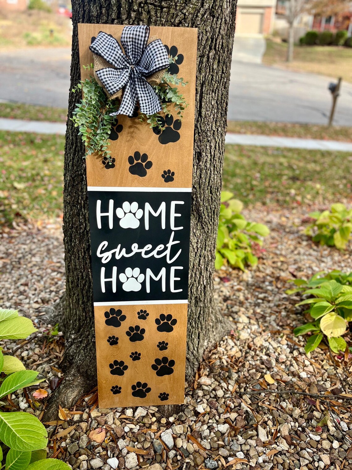 Dog | Paw Print | Porch Decor | Door Hanger | Porch Leaner | Welcome ...