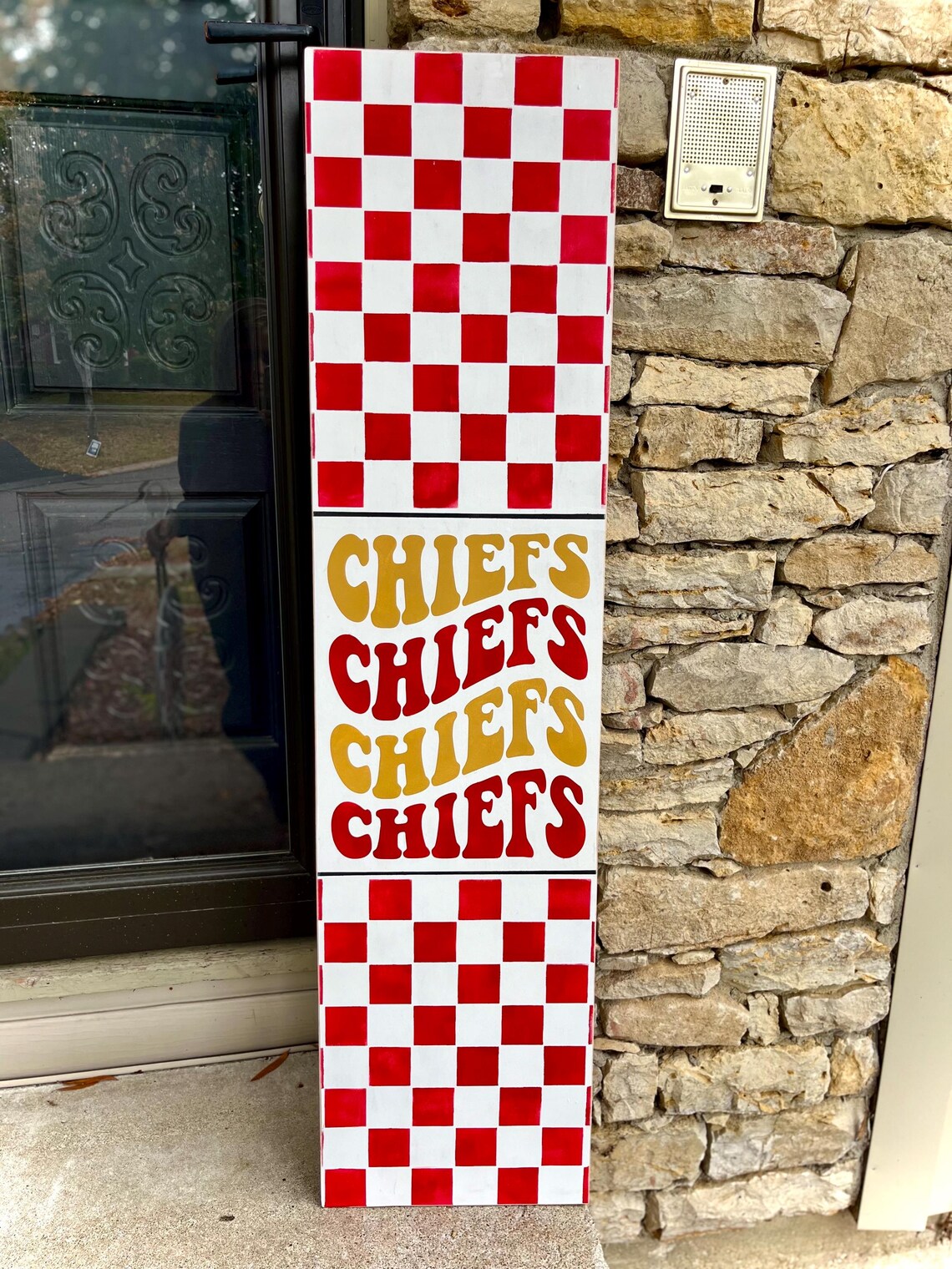 Porch Decor Porch Leaner Porch Sign Wood Sign Checkered Kansas City ...