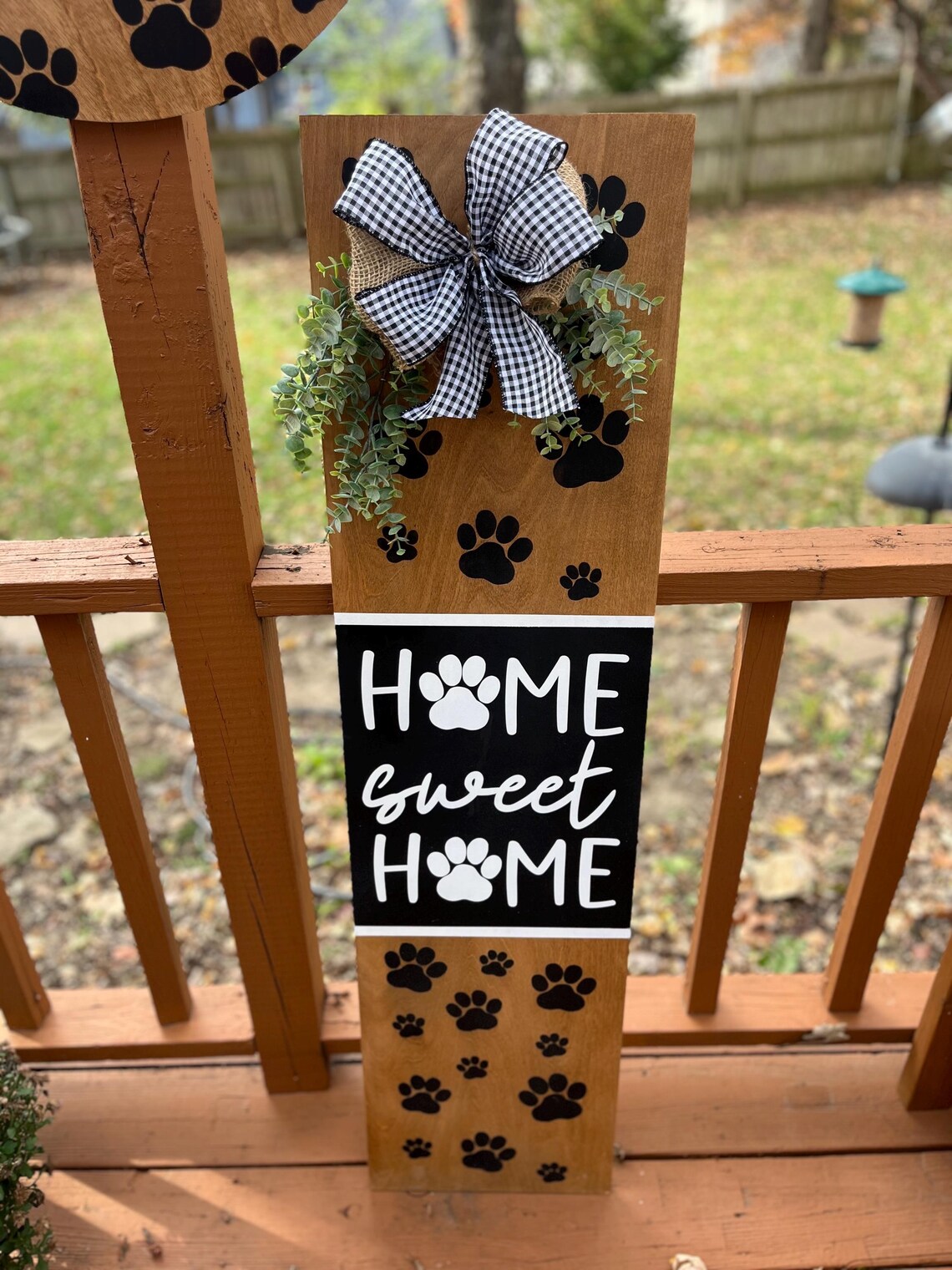 Dog | Paw Print | Porch Decor | Door Hanger | Porch Leaner | Welcome ...
