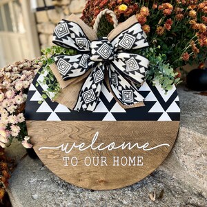 Boho | Bohemian | Aztec | Porch Decor | Door Hanger | Farmhouse | Wood ...