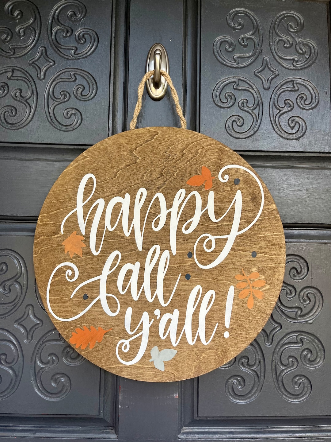 Door Decor | Front Door | Door Sign | Fall | Happy Fall Y'all | - Etsy