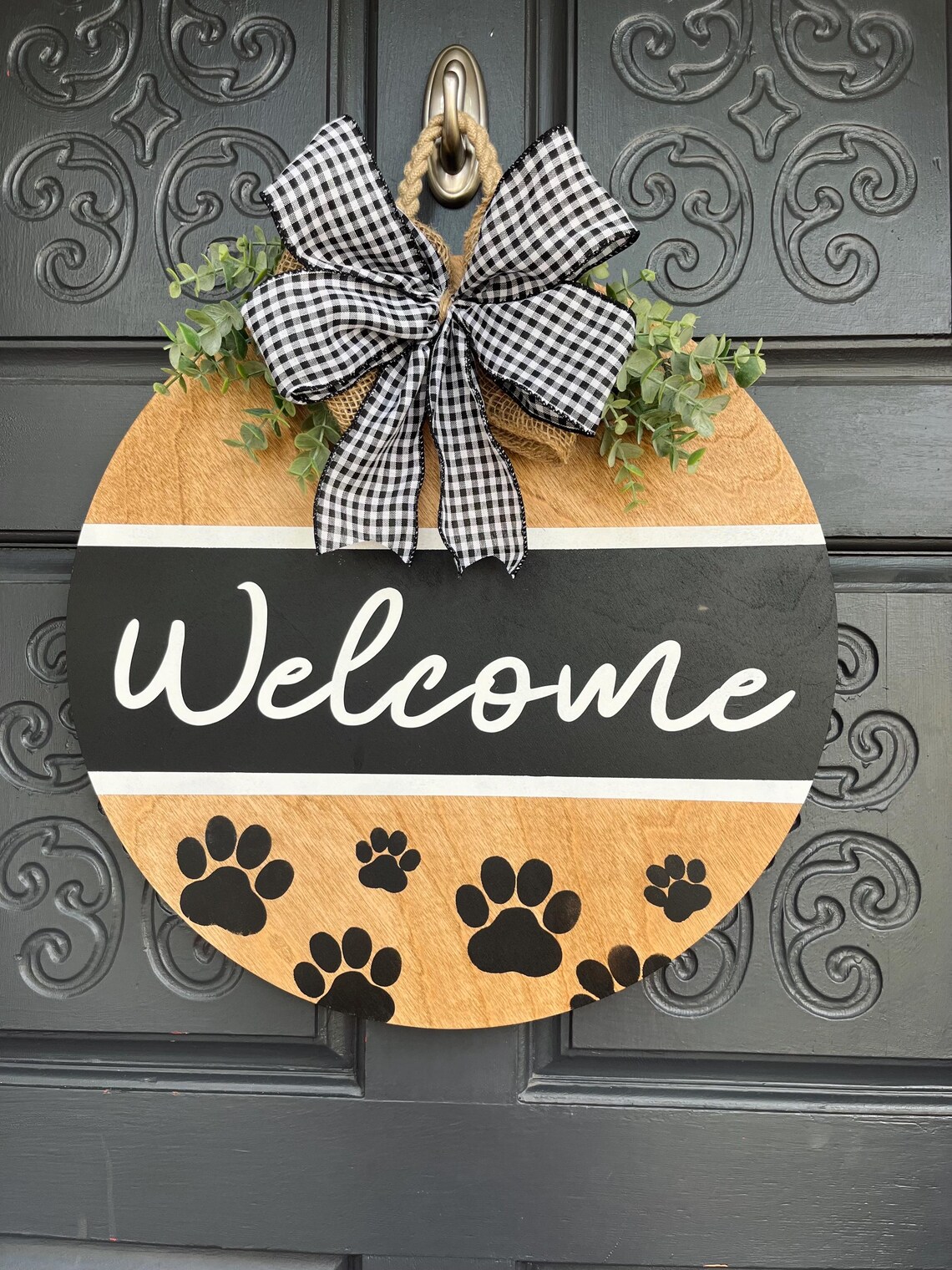 Dog | Paw Print | Porch Decor | Door Hanger | Porch Leaner | Welcome ...