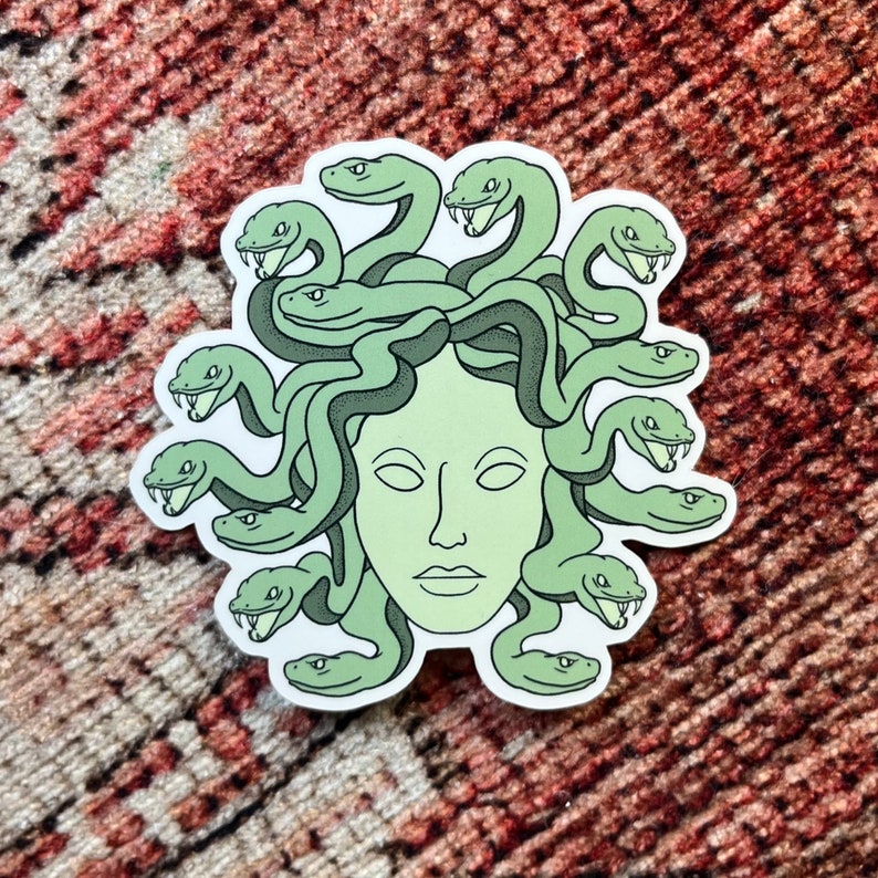 Medusa Vinyl Sticker - Etsy