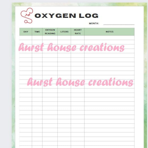 Oxygen Log - Etsy