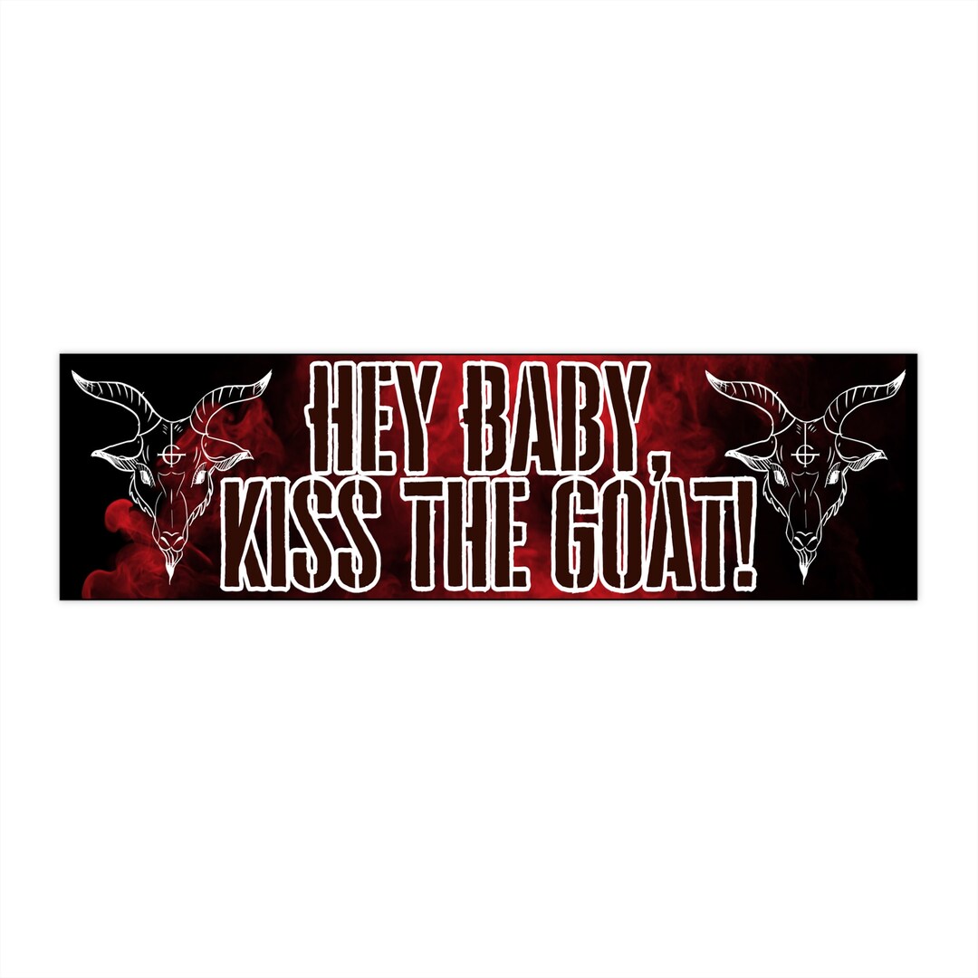 Ghost Band Kiss the Goat Bumper Sticker - Etsy