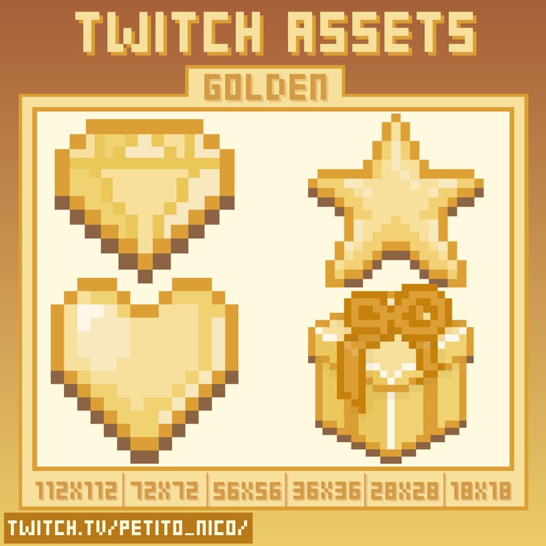 Pixel Sunset Twitch PACKAGE | Animated Overlay | Customisable | Emotes ...