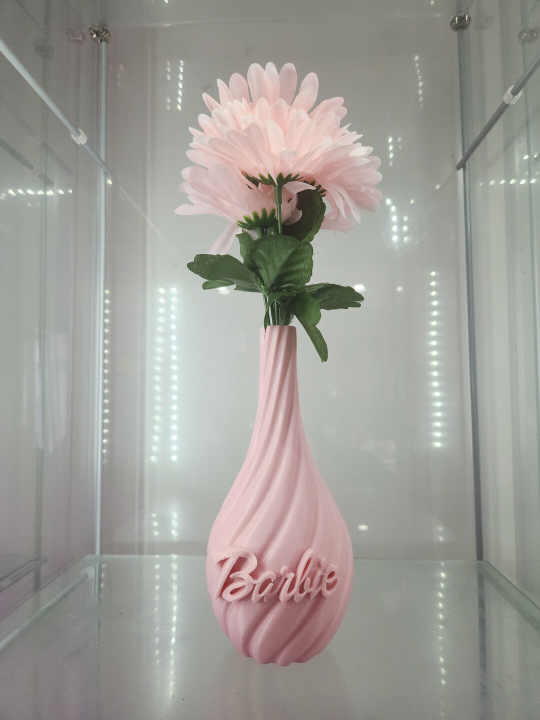 3D Printed Barbie Flower Vase Decoration Barbie or Your Name Desk Sign ...
