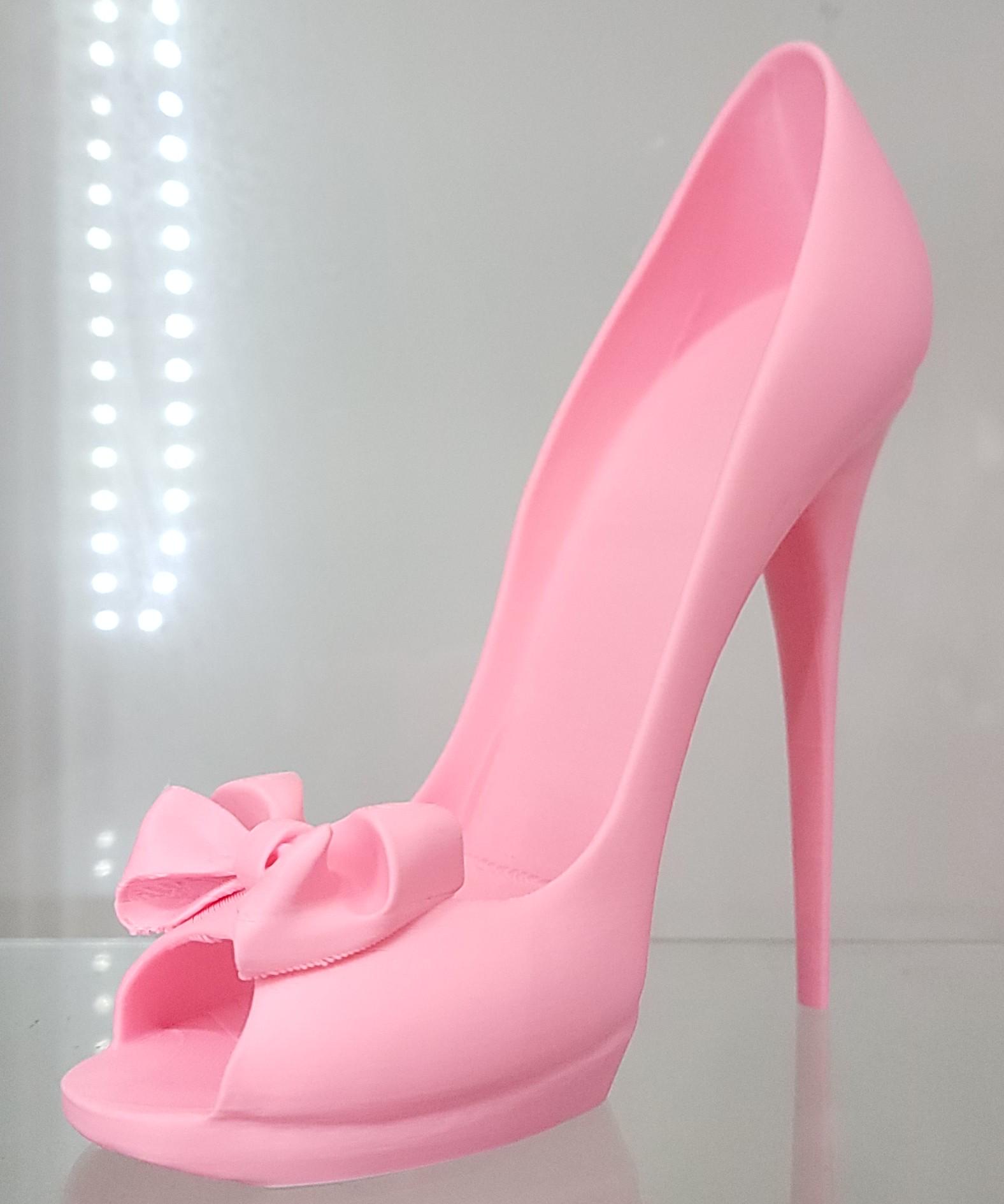 3D Printed Pink High Heel With Bow Phone Holder - Vanity & Home Decor ...
