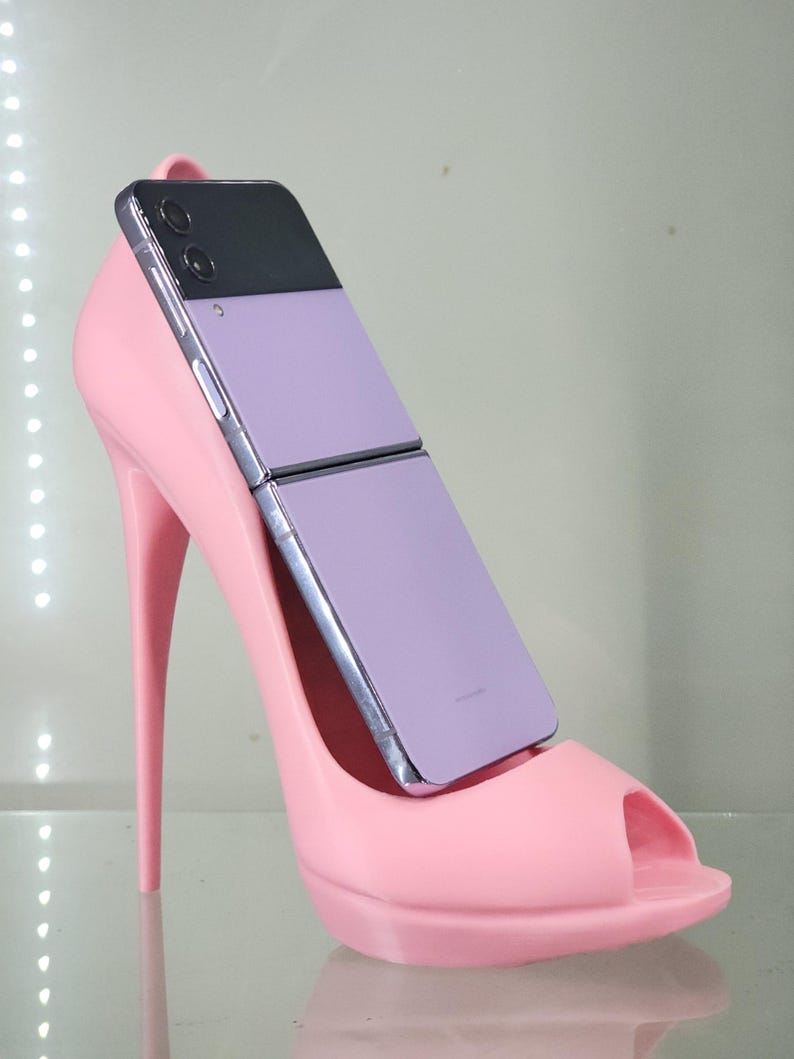 3D Printed Pink High Heel Phone Holder – Vanity Decor - Etsy