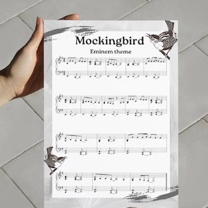 Colorful "mockingbird" Eminem Piano Sheet Music - Easy Version for ...