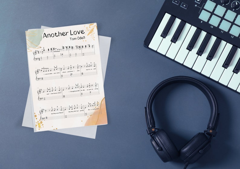 Tom Odell 'another Love' Easy Piano Sheet Music With Lyrics - PDF, Two ...