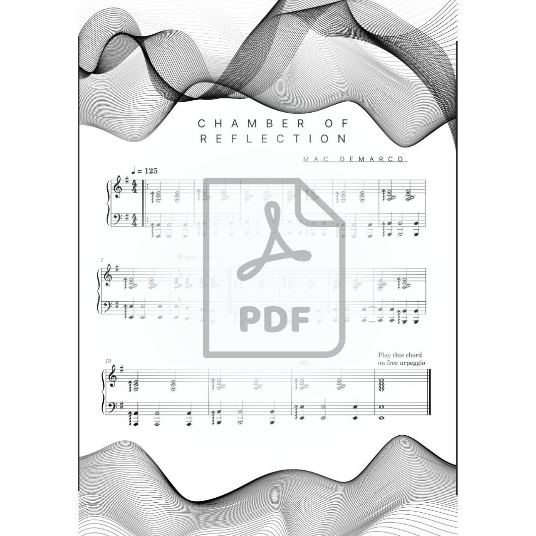Piano Sheet PDF "chamber of Reflection" | Easy Beginner Theme | Digital ...