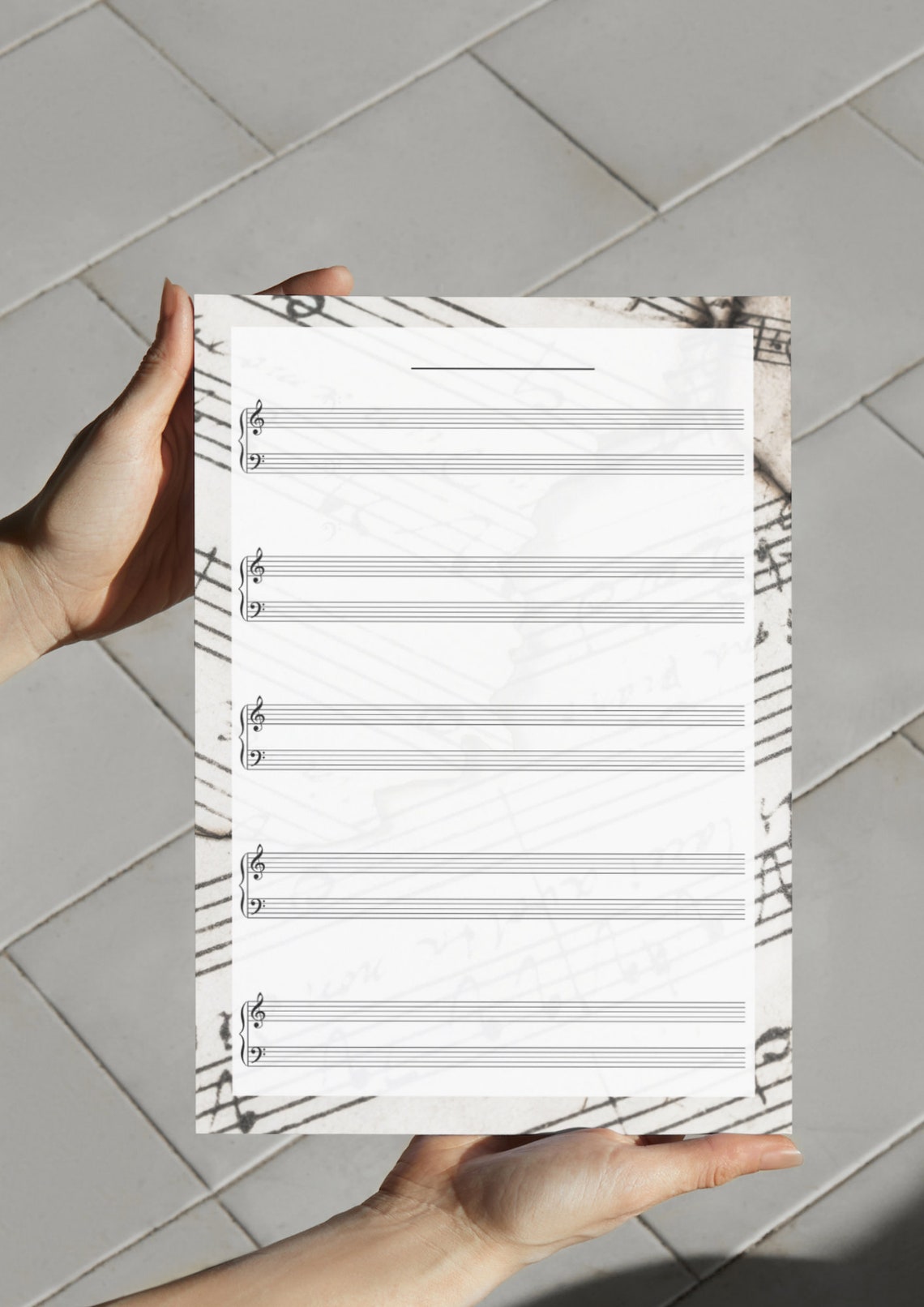 Printable Colorful Blank Sheet Music. 4 Versions. A4 PDF File. - Etsy