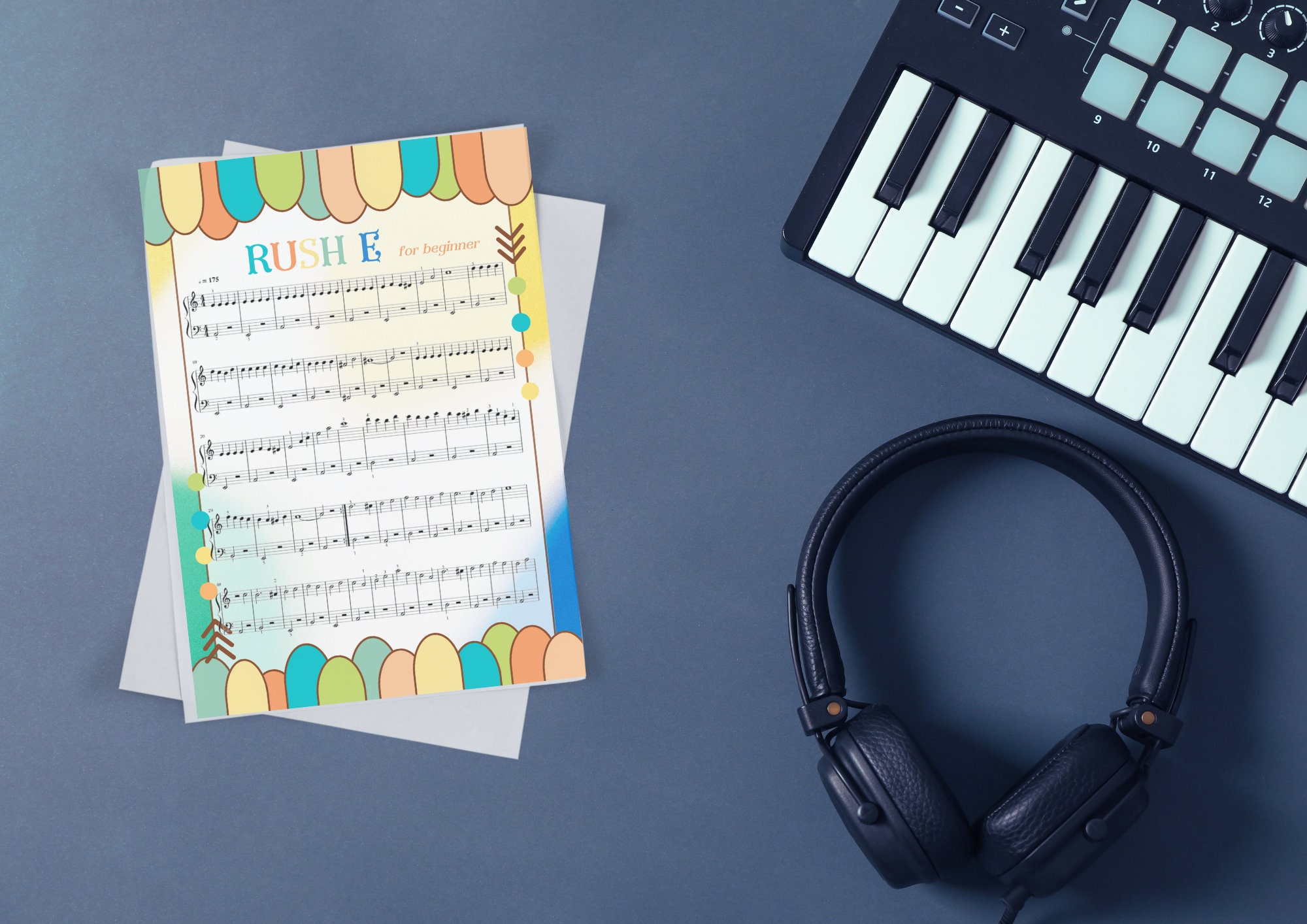 Piano Sheet Music RUSH E Digital PDF for Beginners - 2 Pages - Easy ...