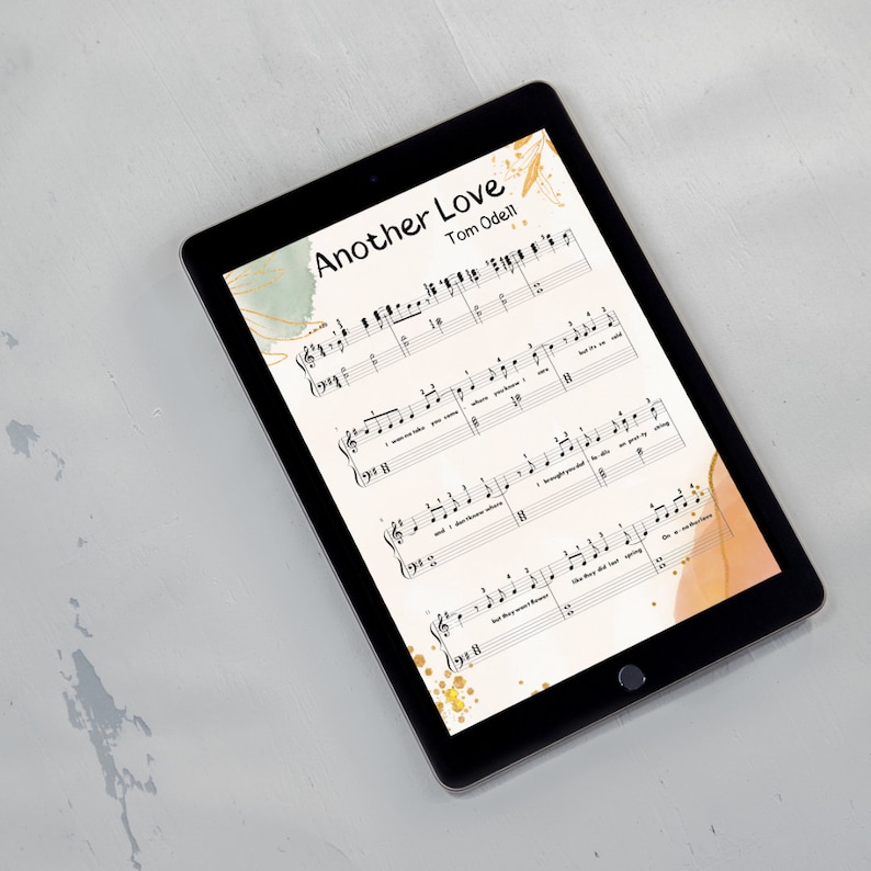 Tom Odell 'another Love' Easy Piano Sheet Music With Lyrics - PDF, Two ...