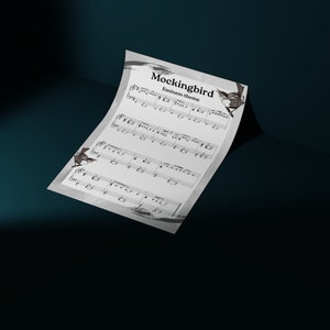 Colorful "mockingbird" Eminem Piano Sheet Music - Easy Version for ...