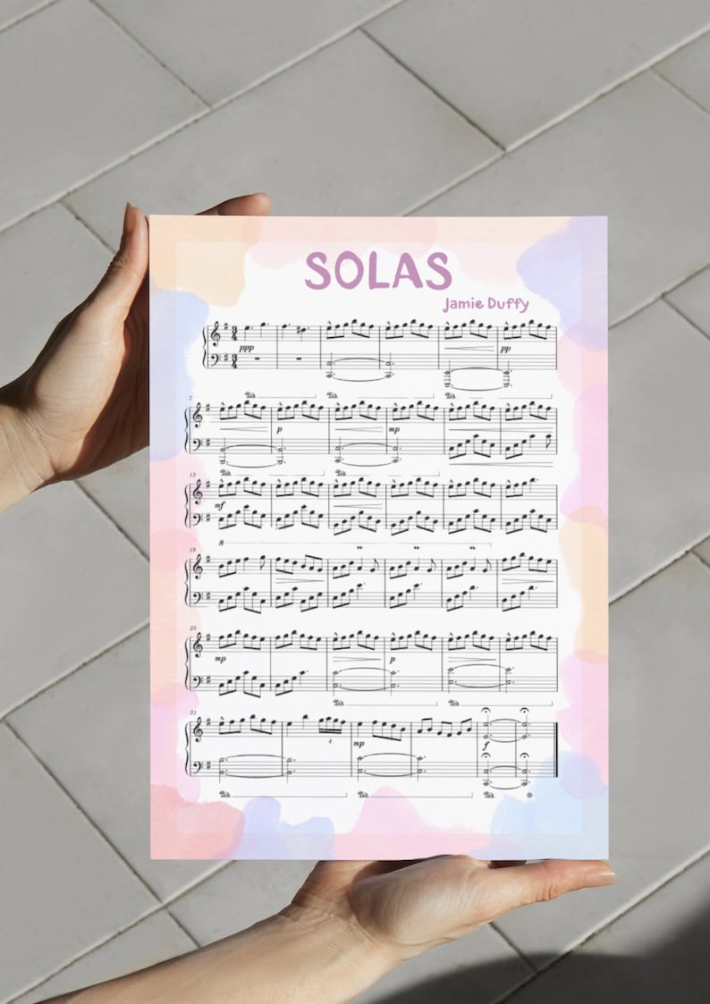 Jamie Duffy's Solas Easy One-page Piano Sheet Music PDF - Etsy