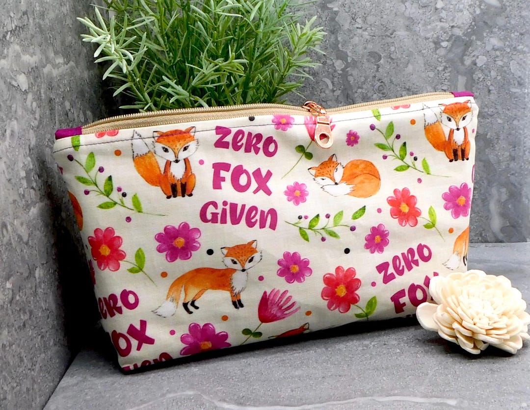 Zero Fox Given Cosmetic Bag | Funny Fox Zipper Pouch | Bag for Travel ...